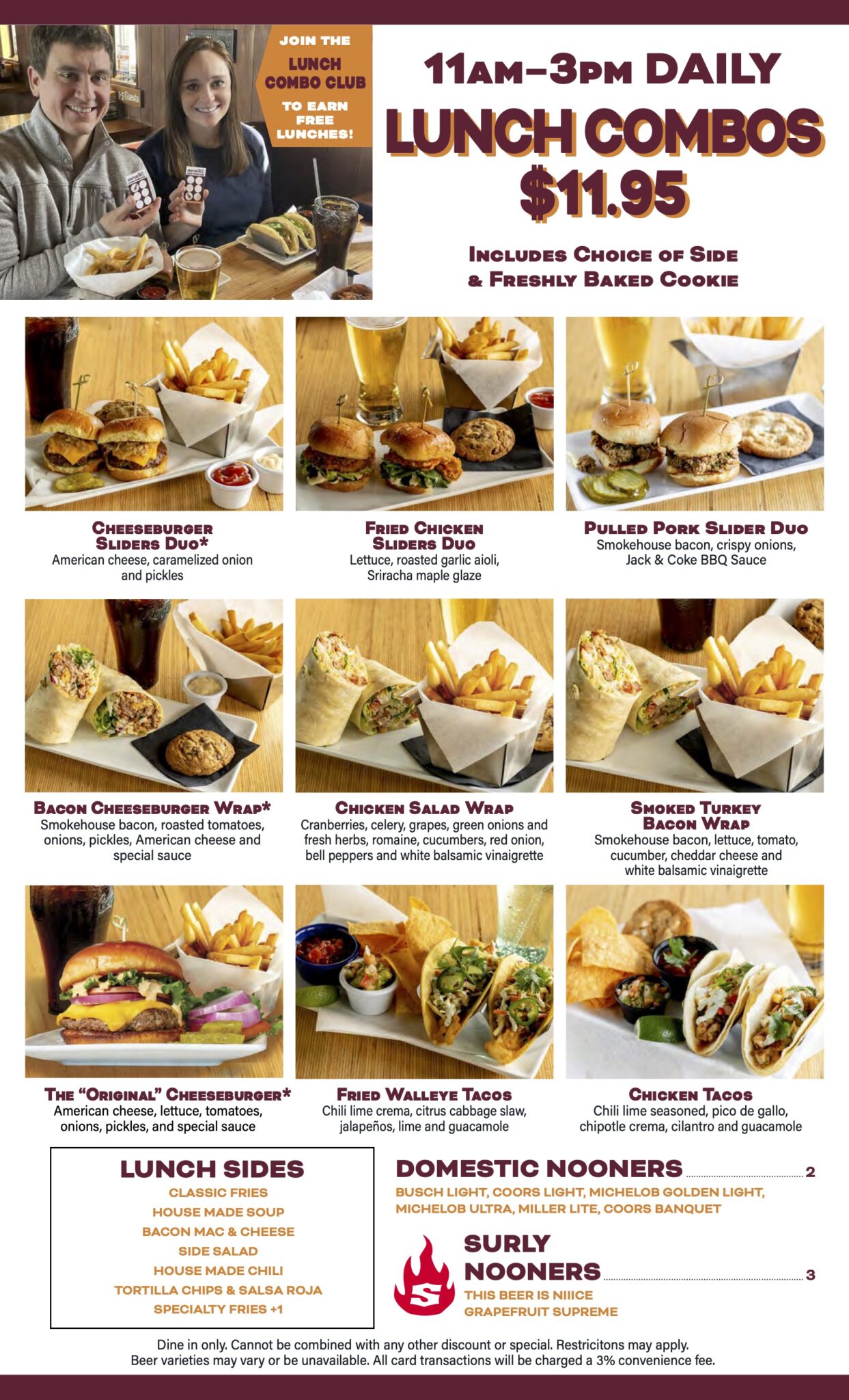 Lunch - Short or Tall